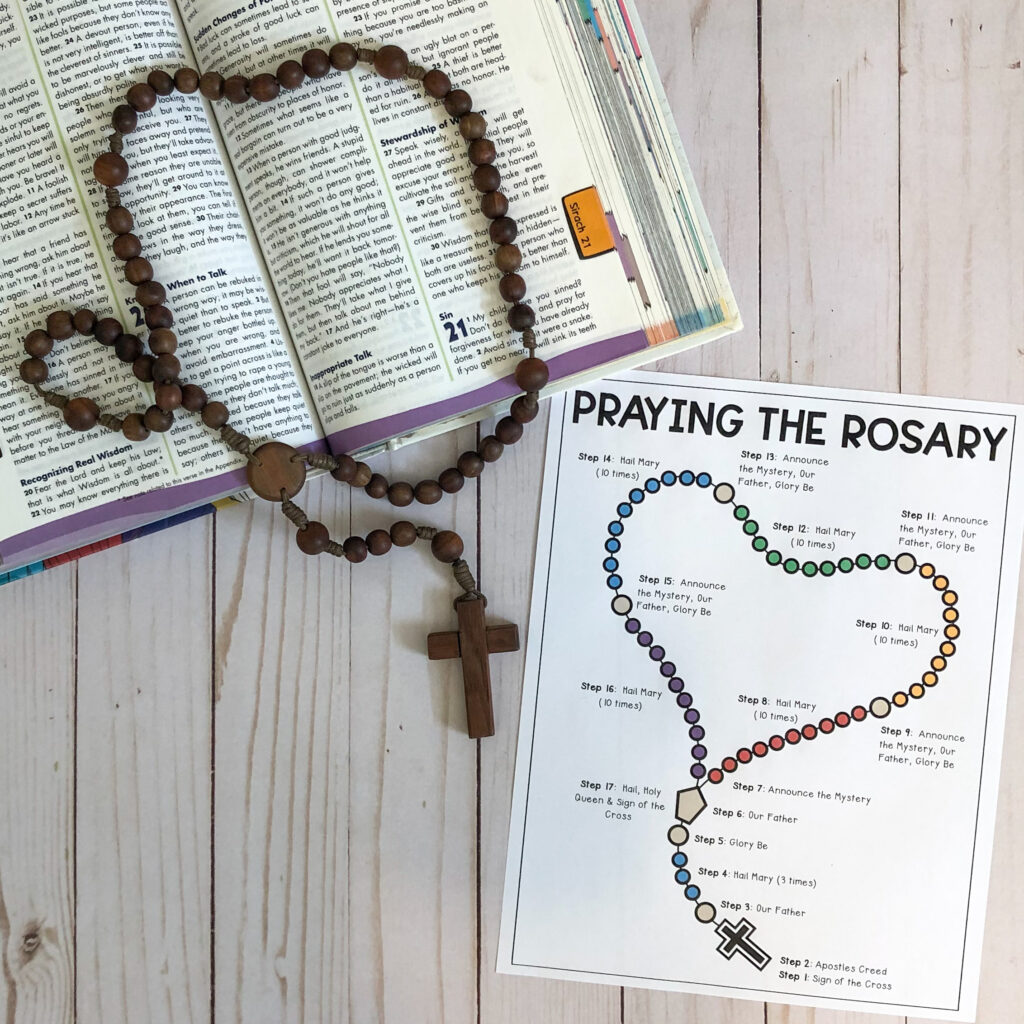 Rosary Guide Freebie – Adventures of a 4th Grade Classroom