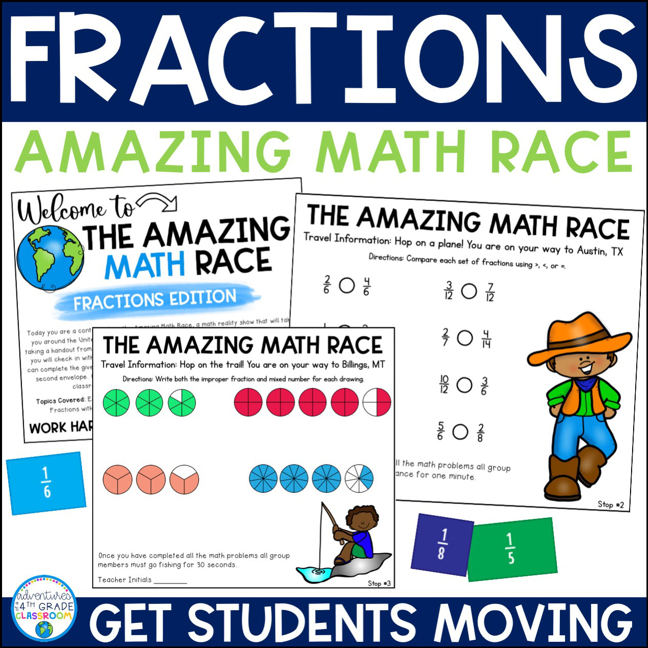Fractions Review Activity | 4th Grade - Adventures of a 4th Grade Classroom