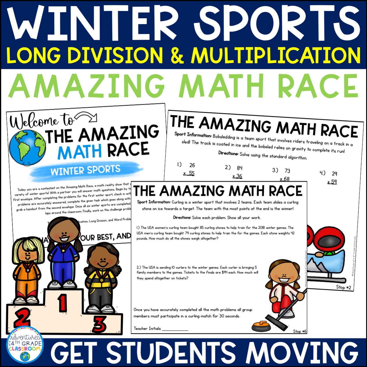 2- Digit by 2- Digit Multiplication and Long Division | Winter Sports ...