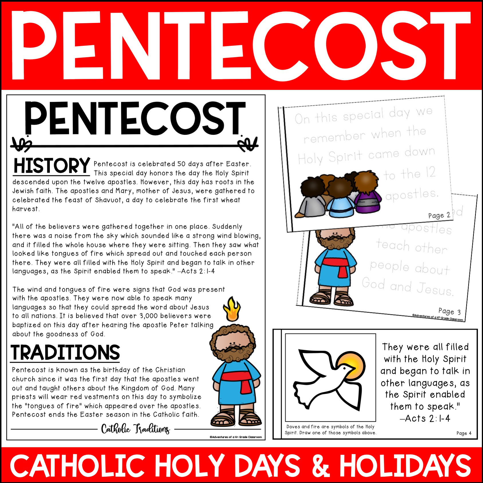 Pentecost | Catholic - Adventures of a 4th Grade Classroom