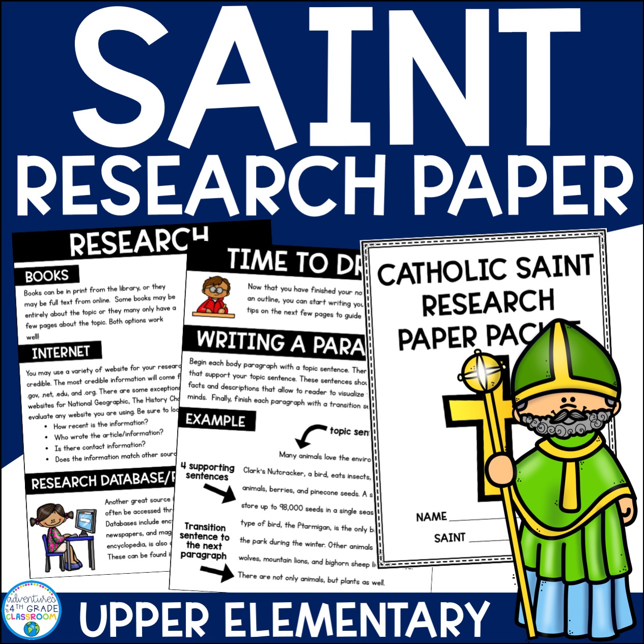 Catholic Saint Research Paper - Adventures of a 4th Grade Classroom