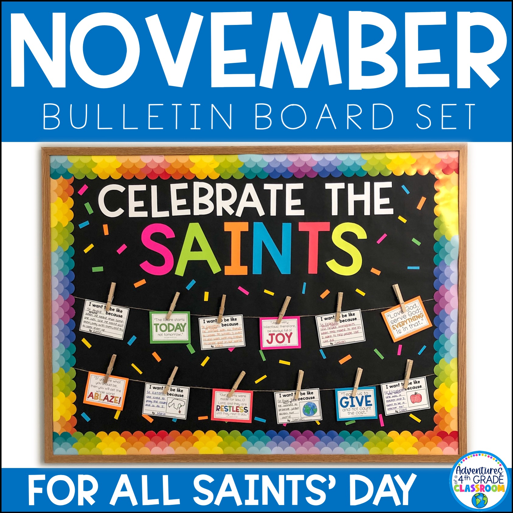 All Saints' Day Bulletin Board Set | November - Adventures of a 4th ...