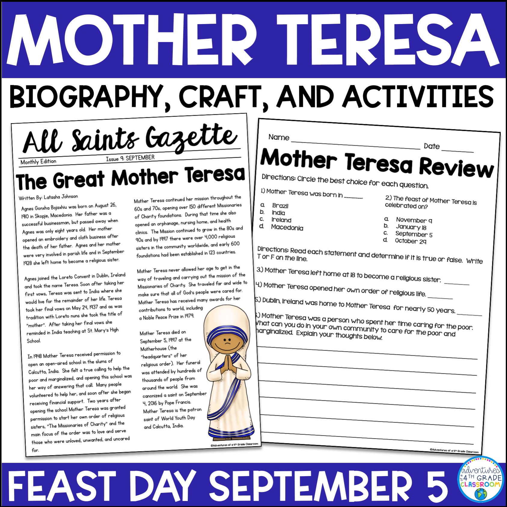 Mother Teresa Biography & Activities (St. Teresa of Calcutta ...