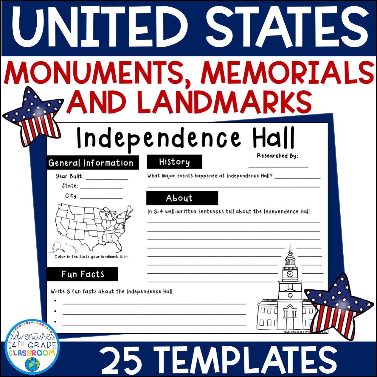 National Monuments, Memorials, & Landmark Report Templates - Adventures ...