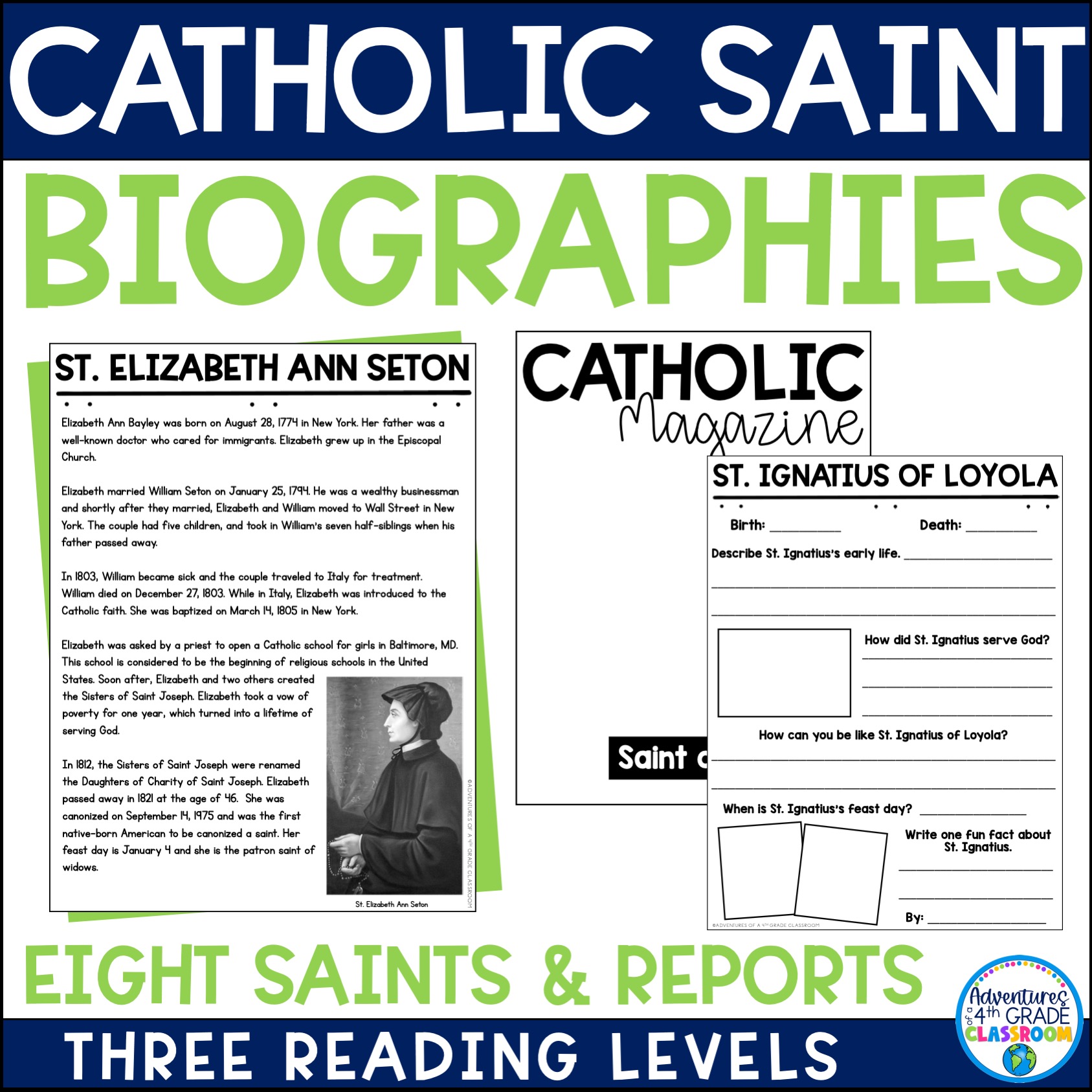 Catholic Saint Biographies- All Saints' Day - Adventures of a 4th Grade ...