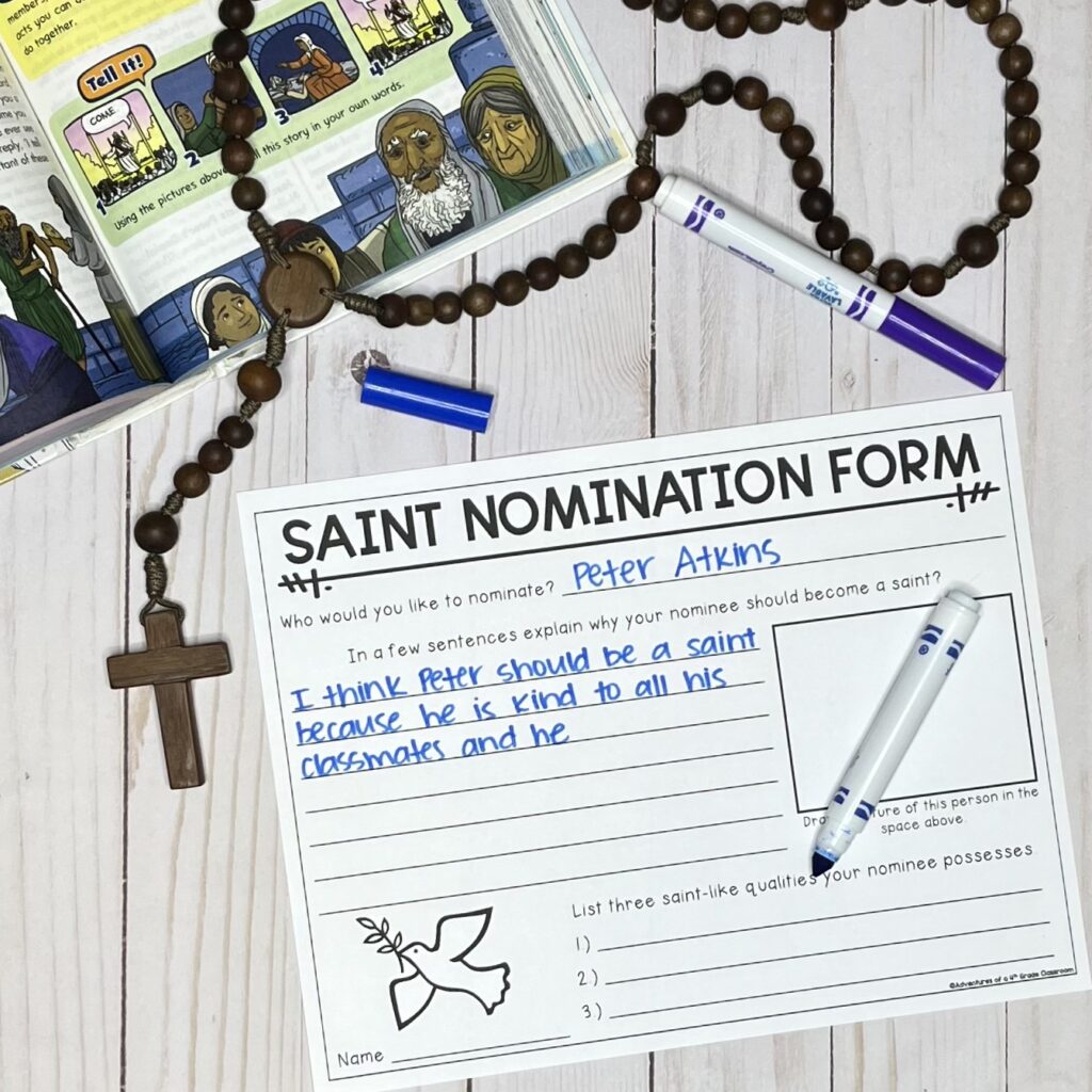 All Saints' Day Freebie - Adventures of a 4th Grade Classroom