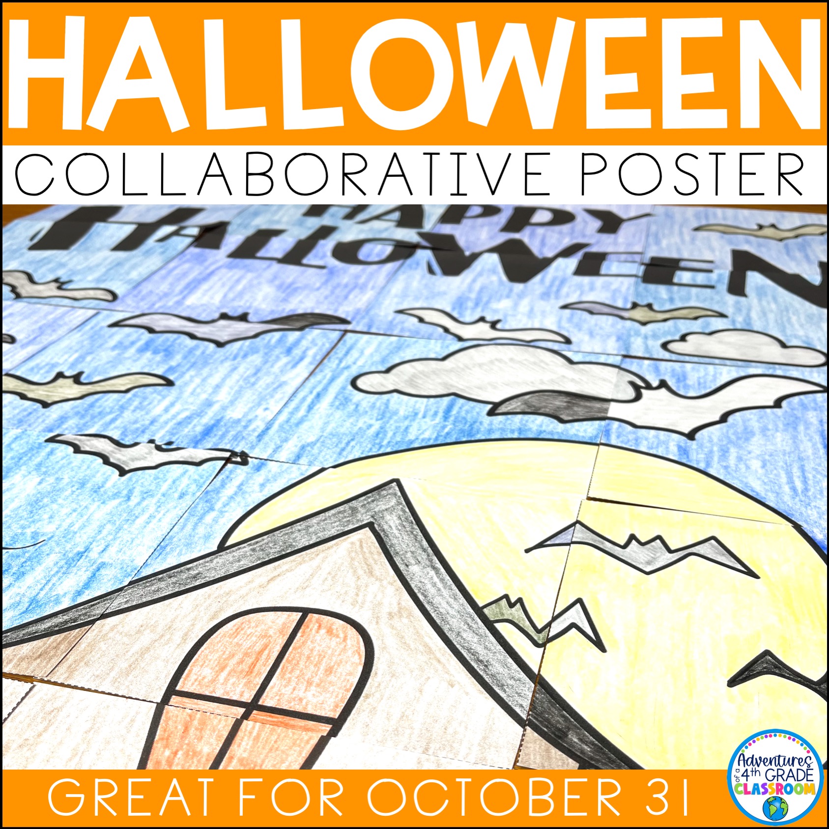 Halloween Collaborative Poster - Adventures of a 4th Grade Classroom
