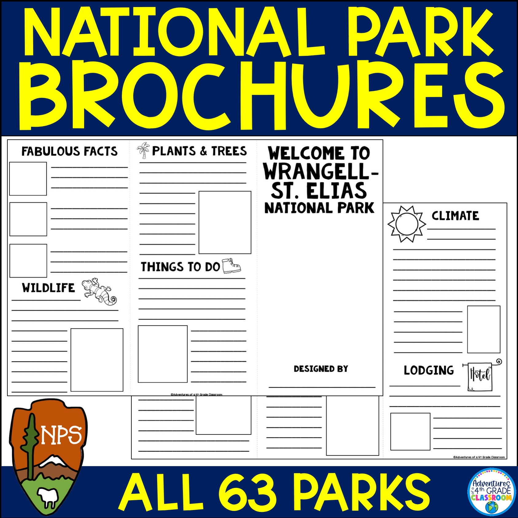 National Park Research Project | Brochures - Adventures of a 4th Grade ...