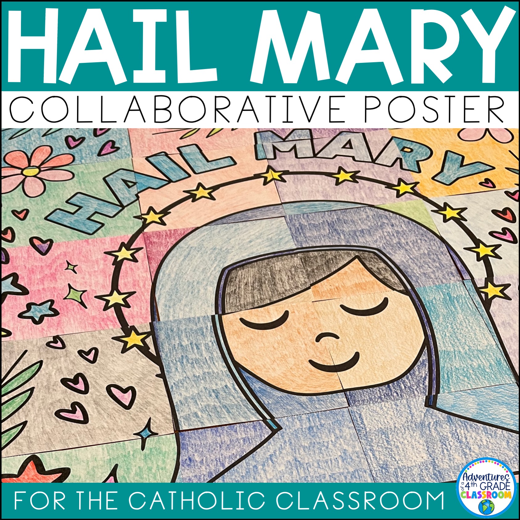 Hail Mary | Collaborative Poster | Catholic | Immaculate Conception ...