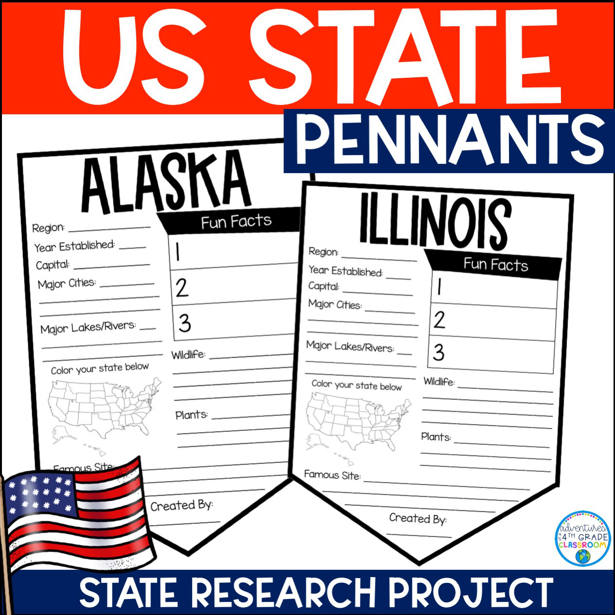 State Research Project | Pennants - Adventures of a 4th Grade Classroom