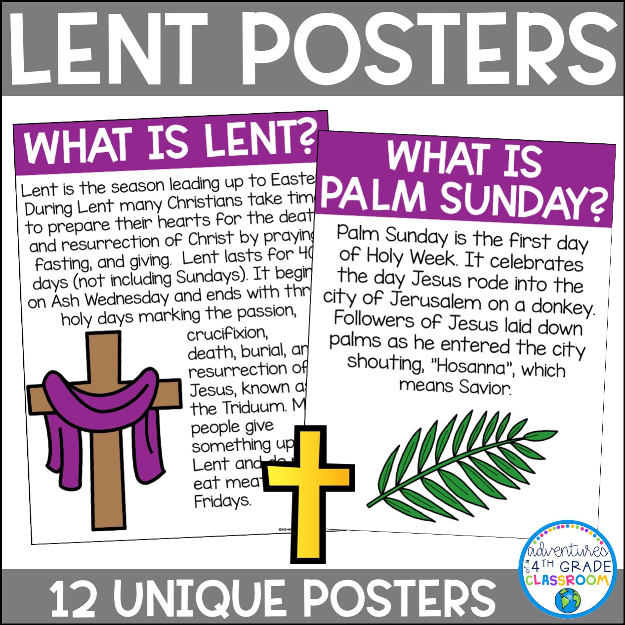 Lent Posters | Classroom Decor - Adventures of a 4th Grade Classroom