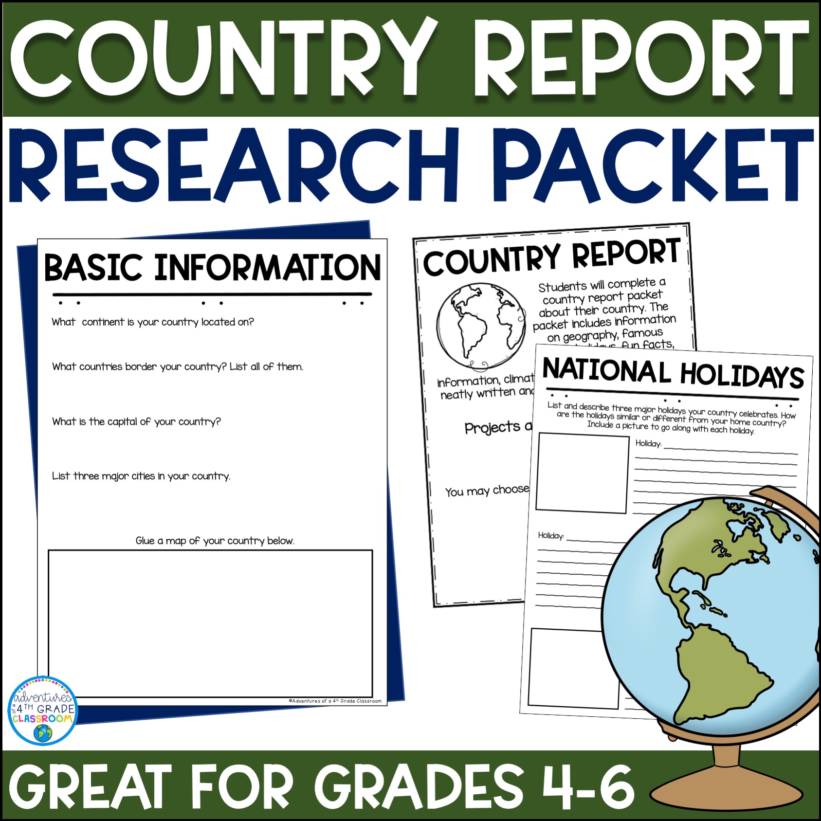 Country Report - Adventures of a 4th Grade Classroom