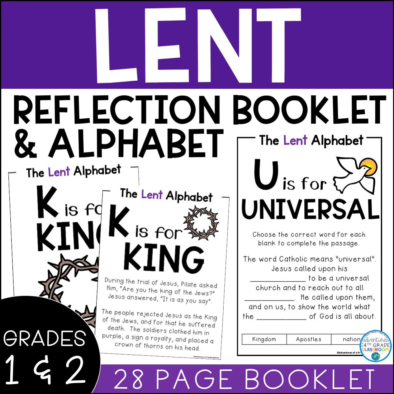 Lent | Reflection Booklet & Alphabet | Primary - Adventures of a 4th ...