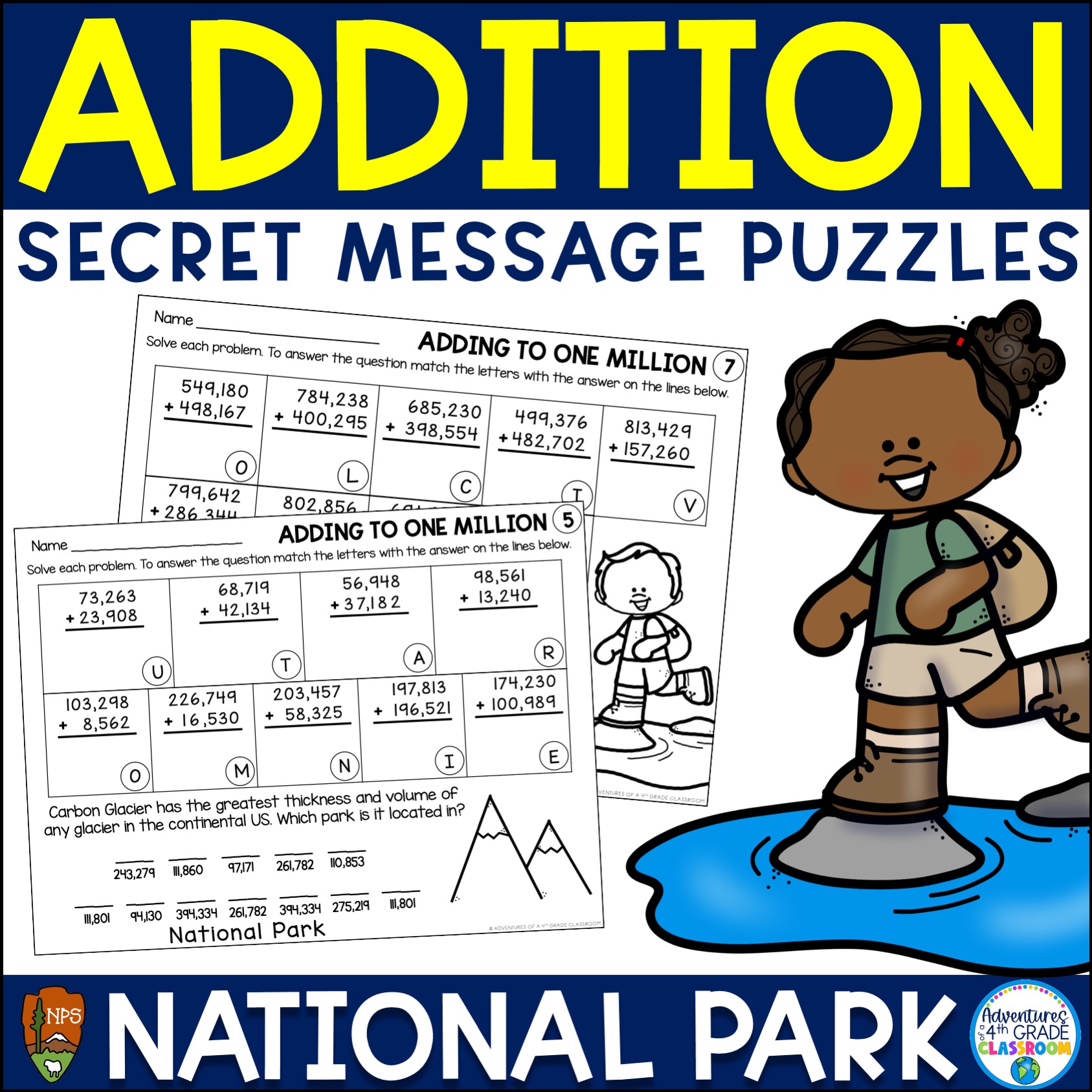 Addition of Whole Numbers | Review Puzzles - Adventures of a 4th Grade ...
