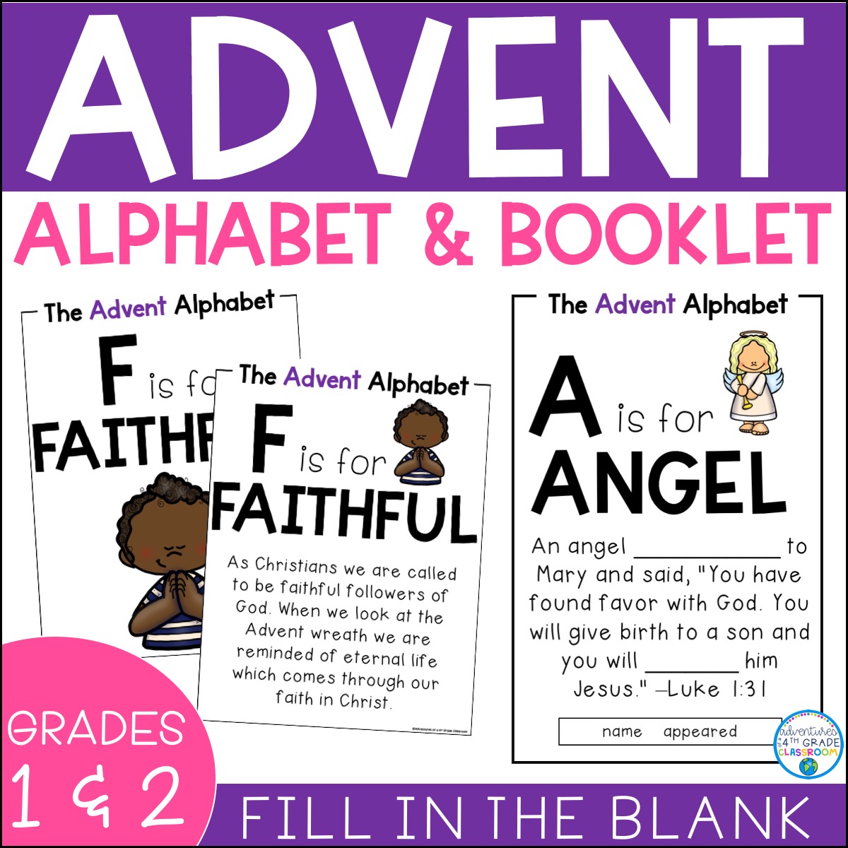Advent Alphabet & Booklet | Primary Grades - Adventures of a 4th Grade ...