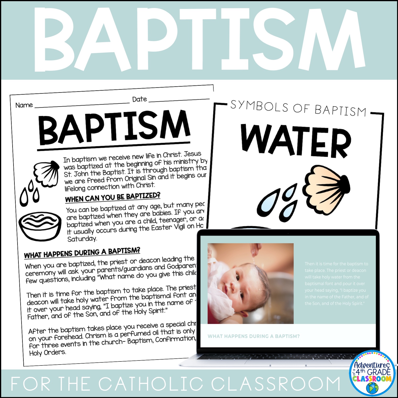 Catholic Baptism Worksheets